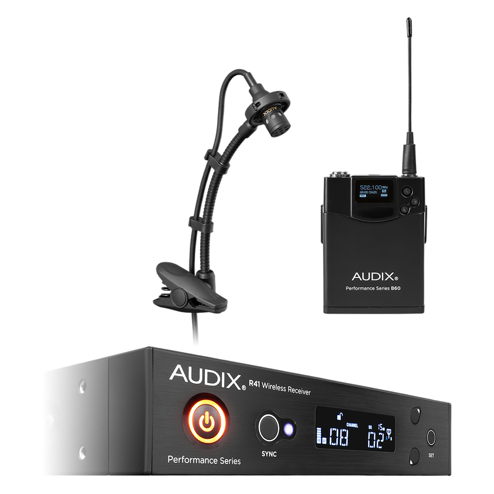 R41 RX, B60 Bodypack, ADX20i Clip on Condenser Mic - AX AP41SAXA | Audix US